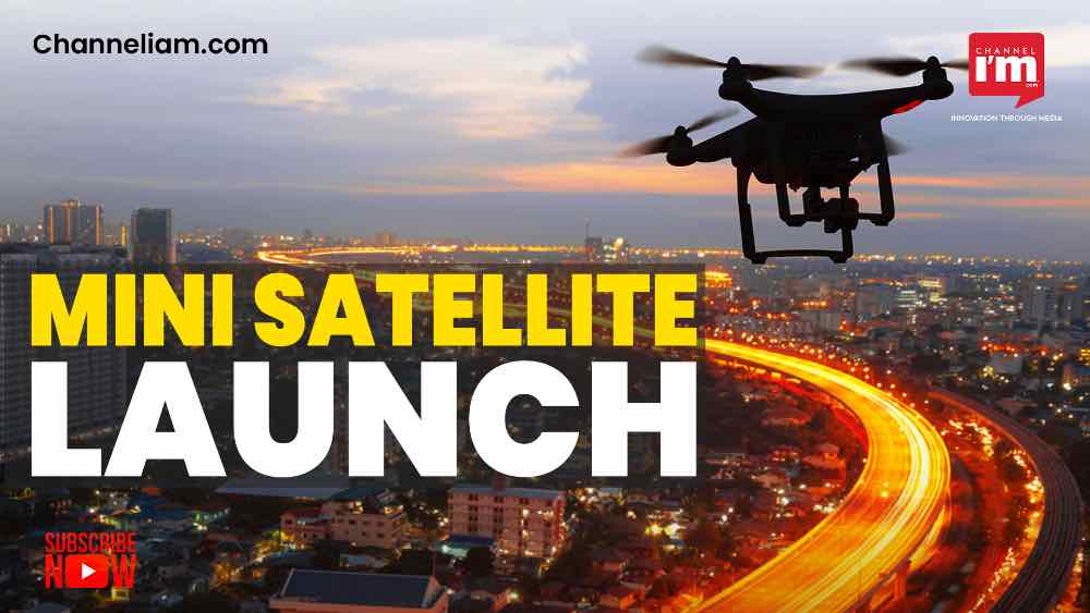Mini satellite launched with the help of a drone