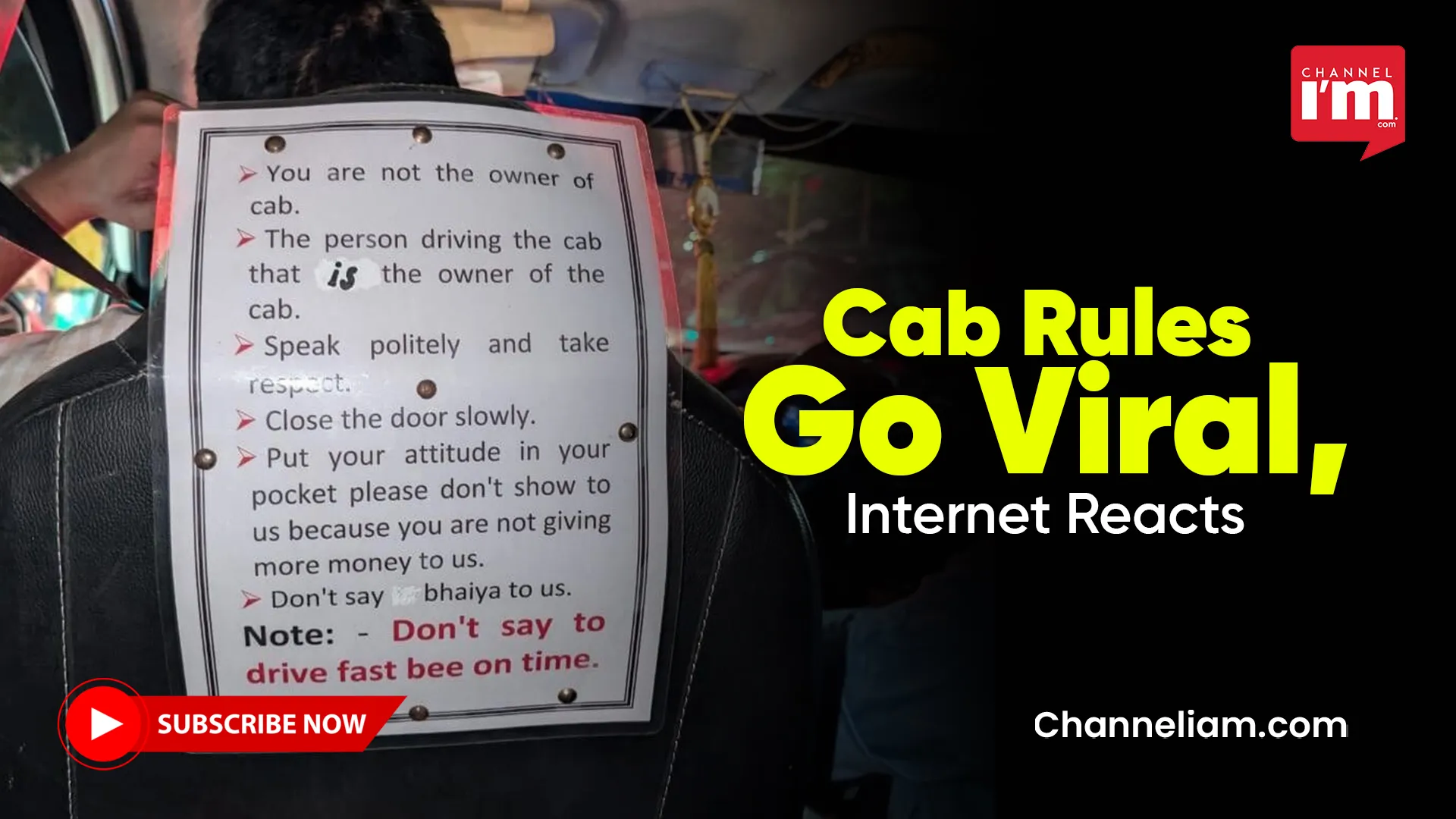 Cab Rules Go Viral, Internet Reacts - Channeliam / Channel I'M English