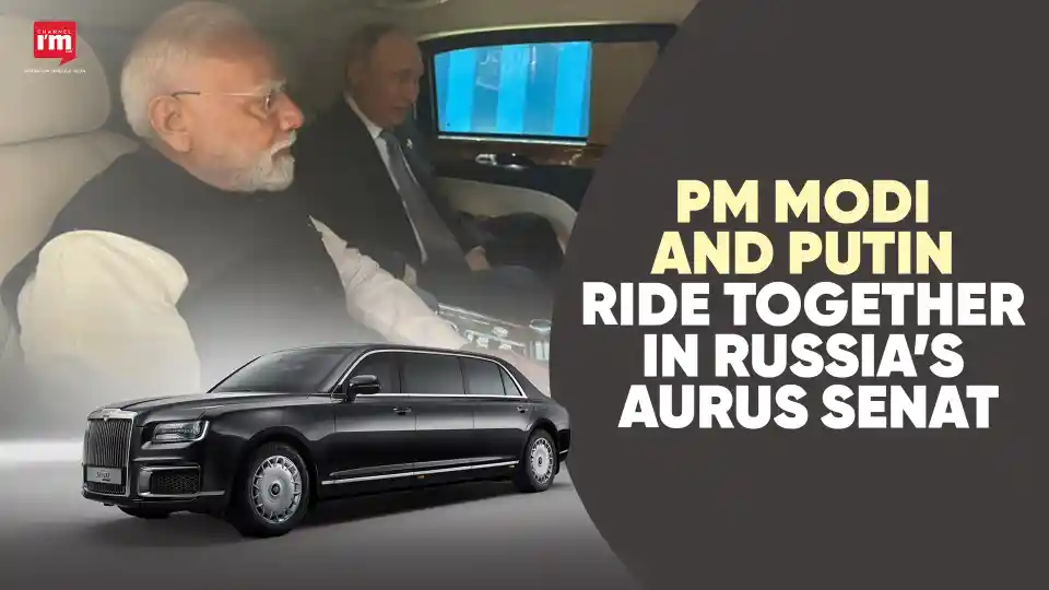 Modi Rides Putin’s Armoured Aurus Senat at SCO Summit